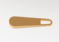 China Stocked Handbag Accessories Hardware Golden Zipper Pull For Bag OEM for sale
