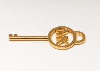 China Bag Parts And Accessories Key Shaped Zinc Alloy Bag Ring Luggage Cycle OEM for sale