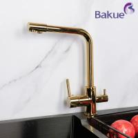 China 3 In 1 Water Purifier Faucet Brass Stainless Steel H330 XW200mm Deck Mounted for sale