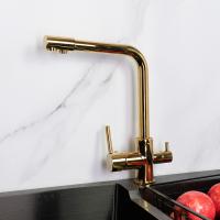 China 3 In 1 Water Purifier Faucet Brass Stainless Steel H330 XW200mm Deck Mounted for sale