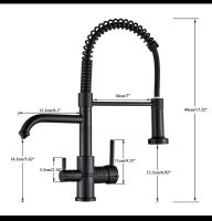 China Brass Filtered Water Kitchen Faucet Stainless Steel 60mm  Length for sale