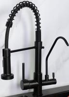 China Three Way Smart Kitchen Faucet 2.2 GPM 80 PSI Black And Nickel Color for sale