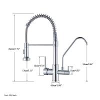 China Brass Smart 2.2 GPM Water Faucet Stainless Steel 3 In 1 For Kitchen for sale