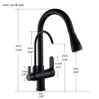 China Deck Mounted Kitchen Smart Faucet Three Way 30 - 80 PSI Pressure Range for sale