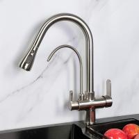 China Black 3 Way Drinking Water Faucet With Filtered Water H410 XW225mm for sale