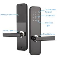 China Electronic Keyless Entry Door Lock NFC/IC Card Unlock With Handle Touchscreen Keypad for sale