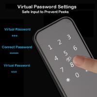 China Aluminium Alloy Keypad Smart Door Lock For Front Door NFC Card Unlock for sale
