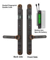 China Double Side Passcode Lock Aluminium Fingerprint For Courtyard OutSide Door for sale