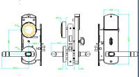 China Zinc Alloy Electronic Door Lock High Security Software RFID Hotel Room Door Lock for sale
