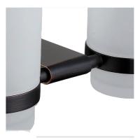 China ORB Hotel Bathroom Accessory Double Tumbler Holders Toothbrush Holder Wall Mounted for sale