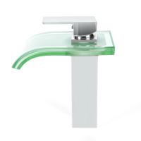 China Bathroom Sink Faucets Lights Waterfall Faucet Bathroom Sink Basin Water Tap for sale