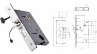 China Chrome Zinc Alloy Handle Key Password Intelligent Door Lock for sale