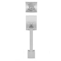 China Entrance Zinc Alloy Entry Door Handlesets Plated Satin Nickel Mortise Lock for sale