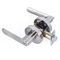 China Satin Nickel Lever Set Lock Living Room Bedroom Bathroom Tubular Door Handle Lock for sale