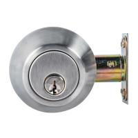 China High Security SUS304 Single Cylinder Deadbolt Door Locks Plated Nickel Finish for sale
