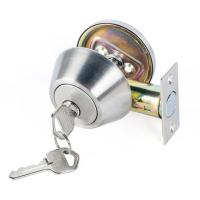 China High Security SUS304 Single Cylinder Deadbolt Door Locks Plated Nickel Finish for sale