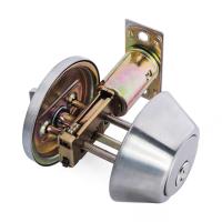China High Security SUS304 Single Cylinder Deadbolt Door Locks Plated Nickel Finish for sale