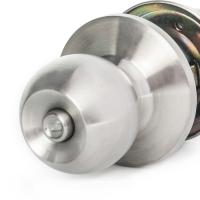 China Chrome Stainless Steel Cylinder Door Knobs Cylindrical Lock Privacy Knob Lock for sale