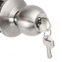China Chrome Stainless Steel Cylinder Door Knobs Cylindrical Lock Privacy Knob Lock for sale
