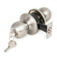 China Chrome Stainless Steel Cylinder Door Knobs Cylindrical Lock Privacy Knob Lock for sale
