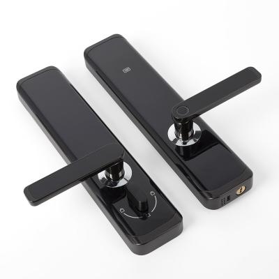 China Black Smart European Standard Mortise Door Lock APP Wifi Function for sale