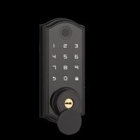 China Remote Control Smart Door Lock Deadbolt 4pcs AA Batteries For Wooden Door for sale