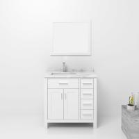 China Home Furniture Vanity MDF Hotel Bathroom Mirror Cabinet with Basin for sale
