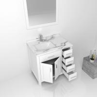 China Home Furniture Vanity MDF Hotel Bathroom Mirror Cabinet with Basin for sale