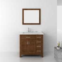 China Home Furniture Vanity MDF Hotel Bathroom Mirror Cabinet with Basin for sale