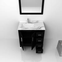China White Solid Wood Bathroom Vanity Cabinets / sink basin cabinet for sale