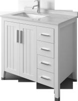 China White Solid Wood Bathroom Vanity Cabinets / sink basin cabinet for sale