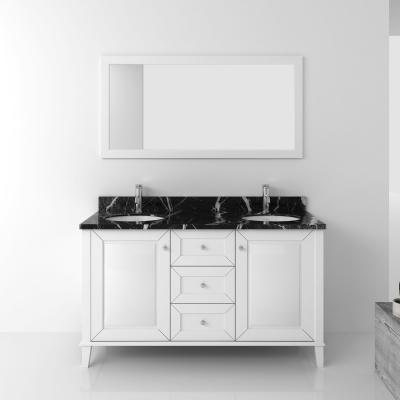 China Modern Sanitary Furniture Bathroom Cabinet Sets With Double Basin for sale