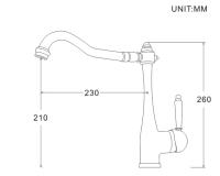 China Watermark Single Handle Water Faucet , Bathroom Basin Water Ridge Tap for sale