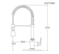 China Sanitary Ware Singe Handle kitchen Faucet with Pull out Tap ODM / OEM for sale
