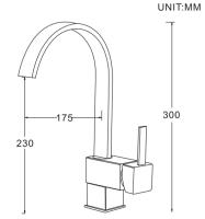 China Kitchen Sink Faucets , Cupc Certification Single Handle Mixer Tap for sale
