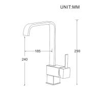 China Lead Free Brass Kitchen Faucet / Deck Mounted Single Handle Sink Tap Faucet for sale