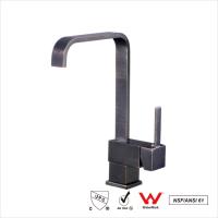 China Lead Free Brass Kitchen Faucet / Deck Mounted Single Handle Sink Tap Faucet for sale