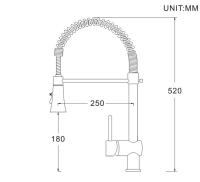 China Water Saving Singe Handle Pull out Spout Water Kitchen Sink Faucets Lifting Type for sale