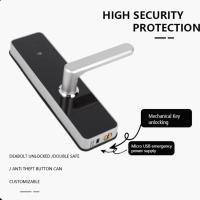 China Smart Door Lock Keyless NFC / IC Card Unlock  Touchscreen Keypad Hotel APP for sale