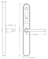 China Convenient Entrance Door commercial smart lock 315*43*21mm 4pcs AA Batteries for sale