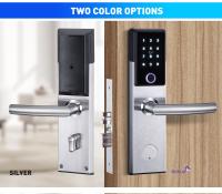 China Bluetooth Fireproof Smart Door Lock Black Silver with Card Code Fingerprint APP WiFi Gross Weight 285Kg Secure Entry System for sale