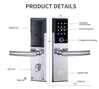 China 120Min Fireproof Fringerprint Door Lock Compatible Entrance Door Apartment Door Hotel Door Office Door Access Solution Smart APP WiFI Code for sale