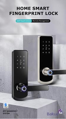 China Smart Door Lock CE Fire Rated EN1634 1 EN14846 Black and Silver Secure Access Control System for sale