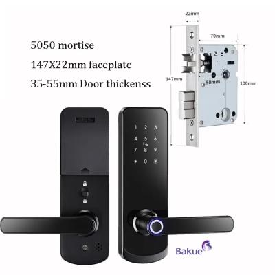 China CE Fire Rated EN1634-1 EN14846 Certified Fringerprint Door Lock with One-time Passcode Timed Passcode and eKey Anywhere or Anybody Access for sale