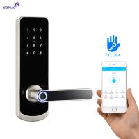 China Fireproof 60min Fits Door Thickness 38 to 50mm 60min Fireproof Smart Door Lock with WiFi eKey APP Remote Control Access Management Device for sale