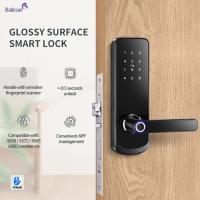 China Fireproof 60min Fits Door Thickness 38 to 50mm 60min Fireproof Smart Door Lock with WiFi eKey APP Remote Control Access Management Device for sale