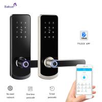 China Fireproof 60min Fits Door Thickness 38 to 50mm 60min Fireproof Smart Door Lock with WiFi eKey APP Remote Control Access Management Device for sale