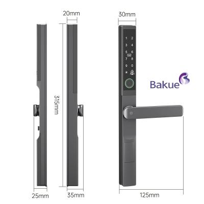 China Aluminum Fringerprint Door Lock Featuring 4pcs AA Battery Operated Access Control System for Enhanced Protection Smart Digital Door Lock for sale