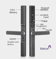China Aluminum Fringerprint Door Lock Featuring 4pcs AA Battery Operated Access Control System for Enhanced Protection Smart Digital Door Lock for sale