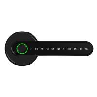 China TT Lock APP Fingerprint Lock Bluetooth Smart Lock Digital Electronic Lock Keyless Door Lock Handle Zinc Black Handle for sale